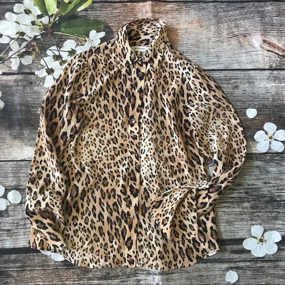 Frame Denim | Tops | Nwot Frame Leopard Print Silk Blouse | Poshmark